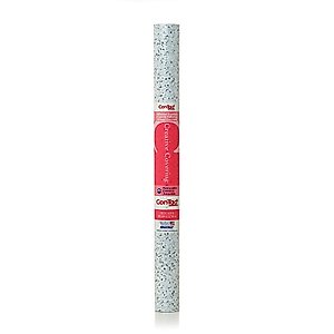 Con-Tact Brand Creative Covering, Self-Adhesive Shelf Liner, Multi-Purpose Vinyl Roll, Easy to Use and Apply, 18'' x 9', Granite Black and White