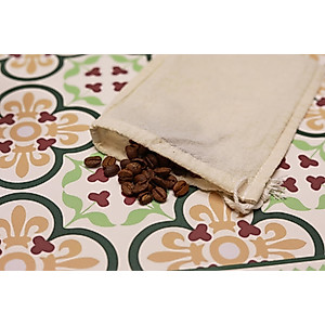 20pcs of Washed Organic Cheesecloth Bag for Straining Food,Yogurt,Juice,Cold or Hot Brew Coffee & Tea,Soup,Butter,Wine,Nut Milk,7x11inches,Natural color