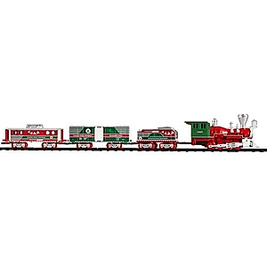 Lionel Trains Set North Pole Express Holiday Train 29 Piece Set with Water Vapor Smoke Effect, Working Headlight, Horn and Bell Sounds