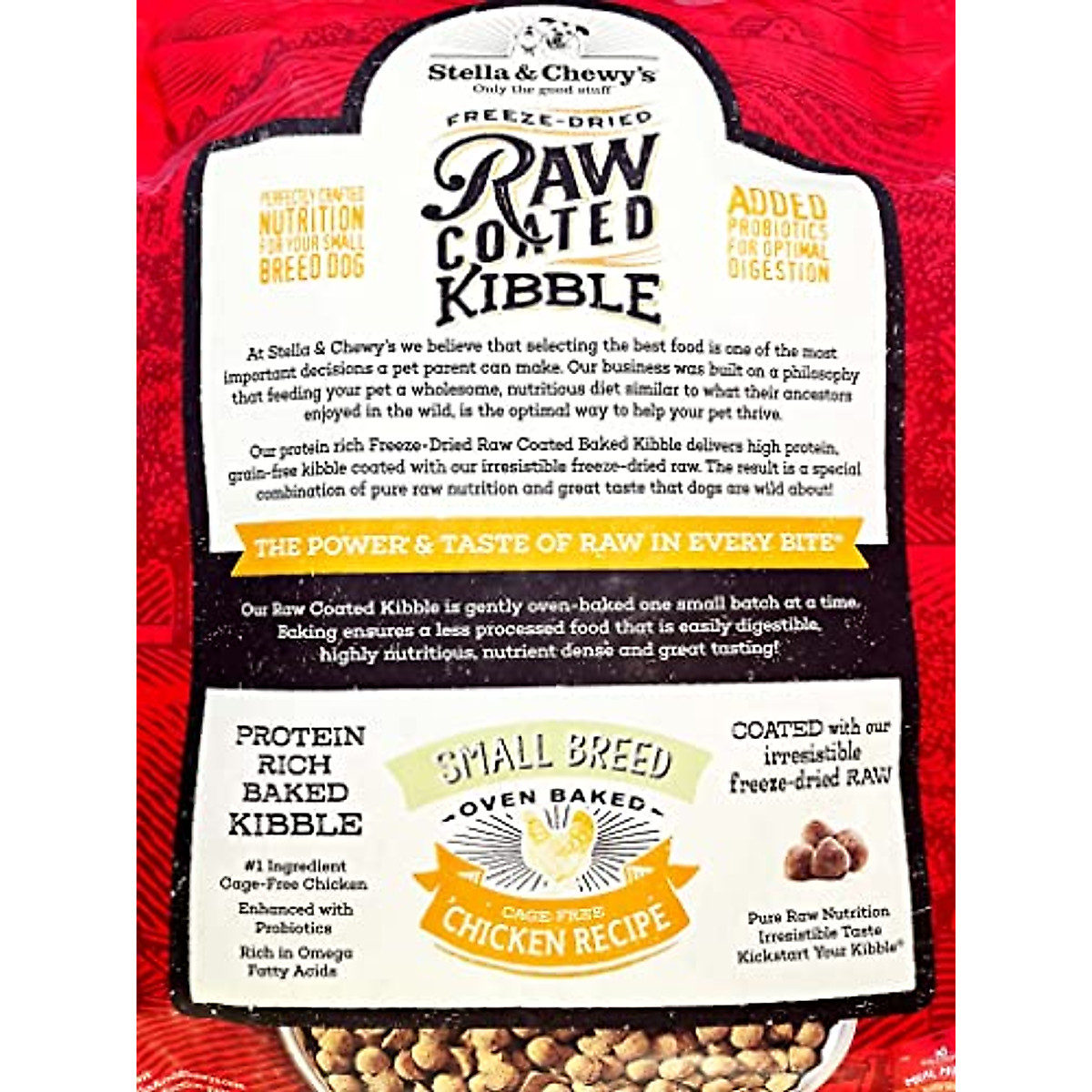 Stella & Chewy's Raw Coated Small Breed Chicken Recipe Dog Food 10lb (186011001677)