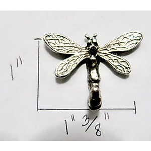 Norma Jean Designs Dragonfly Decorative Metal Hooks, Small, Silver