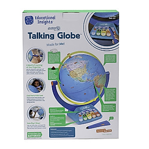 Educational Insights GeoSafari Jr. Talking Interactive Globe with Talking Pen for Kids, Featuring Bindi Irwin, Gift for Boys & Girls, Ages 4+