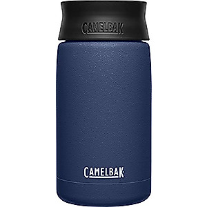 CamelBak Hot Cap Travel Mug, Insulated Stainless Steel, Perfect for taking coffee or tea on the go - Leak-Proof when closed - 12oz, Navy