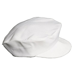 Boys White Special Occasion Cabbie Captains Baby Hat - Size XL