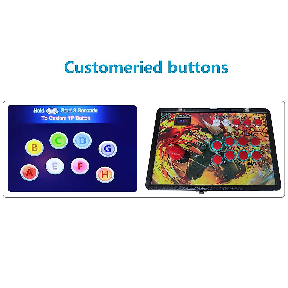 RegiisJoy Portable 28000 in 1 Pandoras Box 50S 3D Arcade Game Console, 14-inch Screen Retro Video Game Machine with Search/Hide/Save/Load/Pause Function