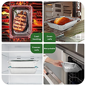 AKEROCK 50 PCS Christmas Cookie Tins with Lid, Foil Treat Containers for Holiday Gift Giving and Food Storage - Christmas Cookie Containers