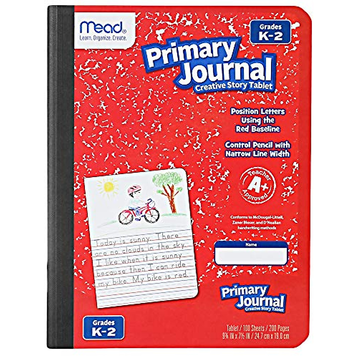 Mead Primary Journal Kindergarten Writing Tablet 6 Pack of Primary Composition Notebook Colors May Vary For Grades K- 2, 100 Sheets (200 Pages) Creative Story Notebooks for Kids 9 3/4 in by 7 1/2 in.