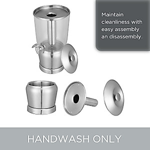 BirdRock Home 1.5 Gallon Stainless Steel Beverage Dispenser with Ice Container, Stand & Spigot - Round - BPA Free Clear Acrylic