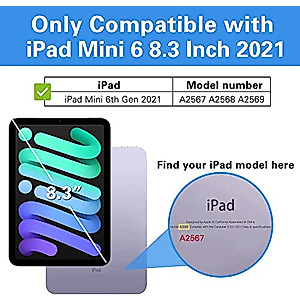 iPad Mini 6 Case, iPad Mini 2021 6th Generation Case Auto Sleep/Wake Multi-Angle Stand for iPad Mini 6th Gen 8.3 Inch , Galaxy