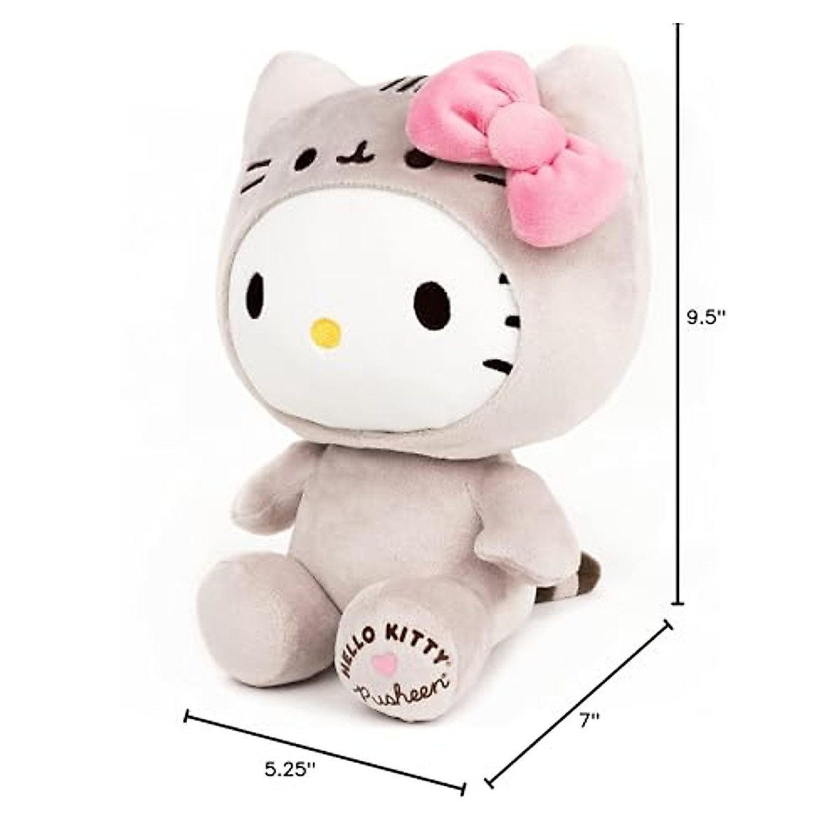 GUND Hello Kitty x Pusheen Stuffed Animal, Hello Kitty Costume Plush, Kawaii Plushie for Collectors, 9.5”