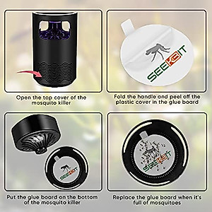 28PCS Mosquito Trap Refill Glue Boards for Indoor Insect Traps with 4.3" or Bigger Bottom Tray, 4.3" Mosquito Lamp Refillable Glue Pads Fits Most Models Indoor Mosquito Traps Bug Catcher