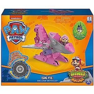 PAW Patrol, Dino Rescue Skye’s Deluxe Rev Up Vehicle with Mystery Dinosaur Figure