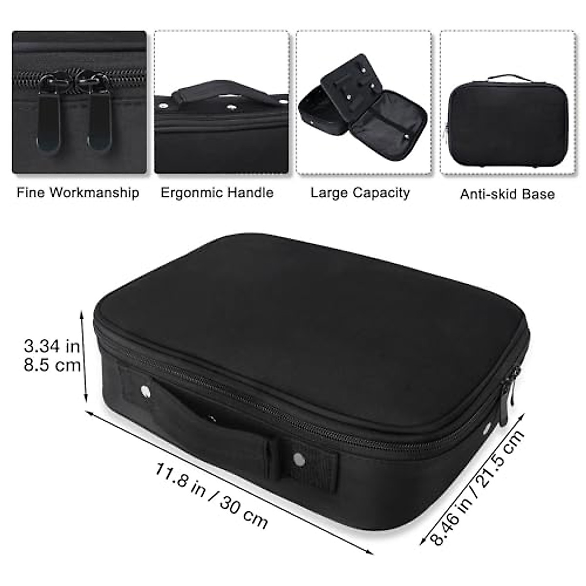 Noverlife Hair Clipper Case, Small Baber Bag for Scissors Clippers Trimmers & Haircut Kits, Barber Tools Storage Bag for Hairstylist Supplies & Grooming Kits, Hairdresser Organizer Bag Travel Case