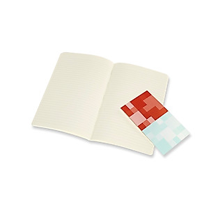 Moleskine Volant Journals, 5" x 8-1/4", Ruled, 96 Pages (48 Sheets), Coral Orange/Aqua Blue, Set Of 2 Journals