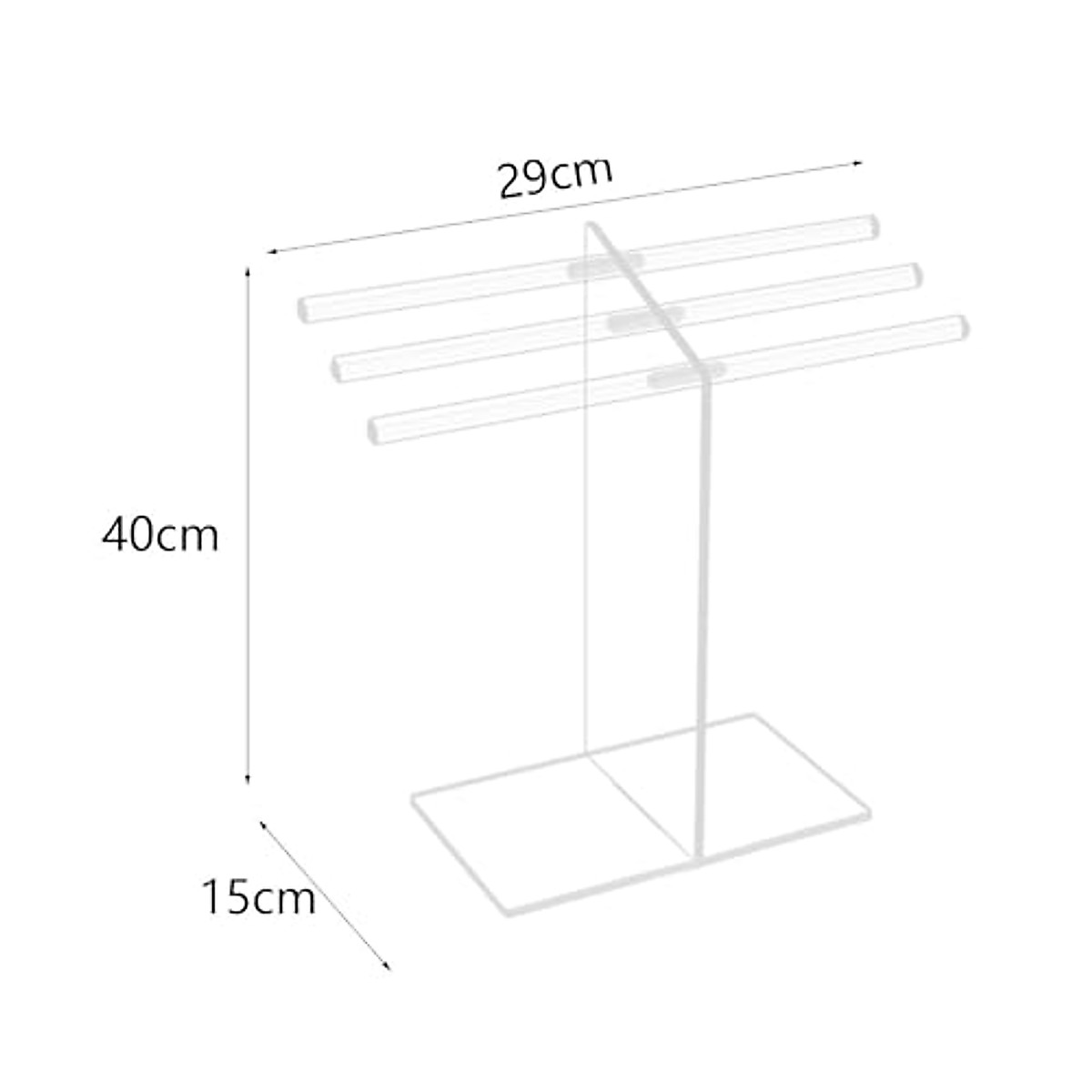 Generic Hand Towel Holder Clear Standing Acrylic Bathroom Organizer for Kitchen, 40cmx29cmx15cm