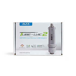 Alfa Tube-UAC2 802.11ac Dual Band 2.4/5 GHz Long Range USB Adapter 9 dBi Omni Antenna kit