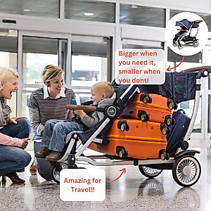 Austlen Entourage 2.0 Sit and Stand Stroller in Navy (Also Available in Black)