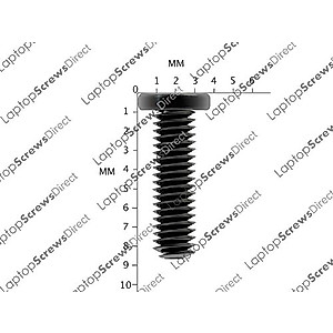 RapidSparesLtd Pack of 500 M2X7 New Black Zinc Wafer Head Laptop Machine Screw Philips Head