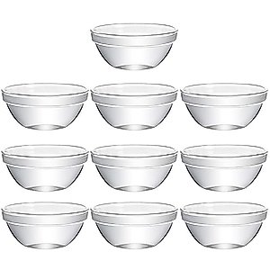 HANABASS 10pcs Bozai Cake Mold small pinch prep bowls ice cream bowls dessert serving bowls custard cups clear bowls serving dishes soy sauce dishes mini prep bowls dipping dish jelly Glass