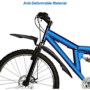 Noheiwur Adjustable Bicycle Mudguard Set Mountain Bike Fenders Rear Mudgaurds Set for Road Bikes Fits 26", 27.5", 29",Weight 7.2 Ounces