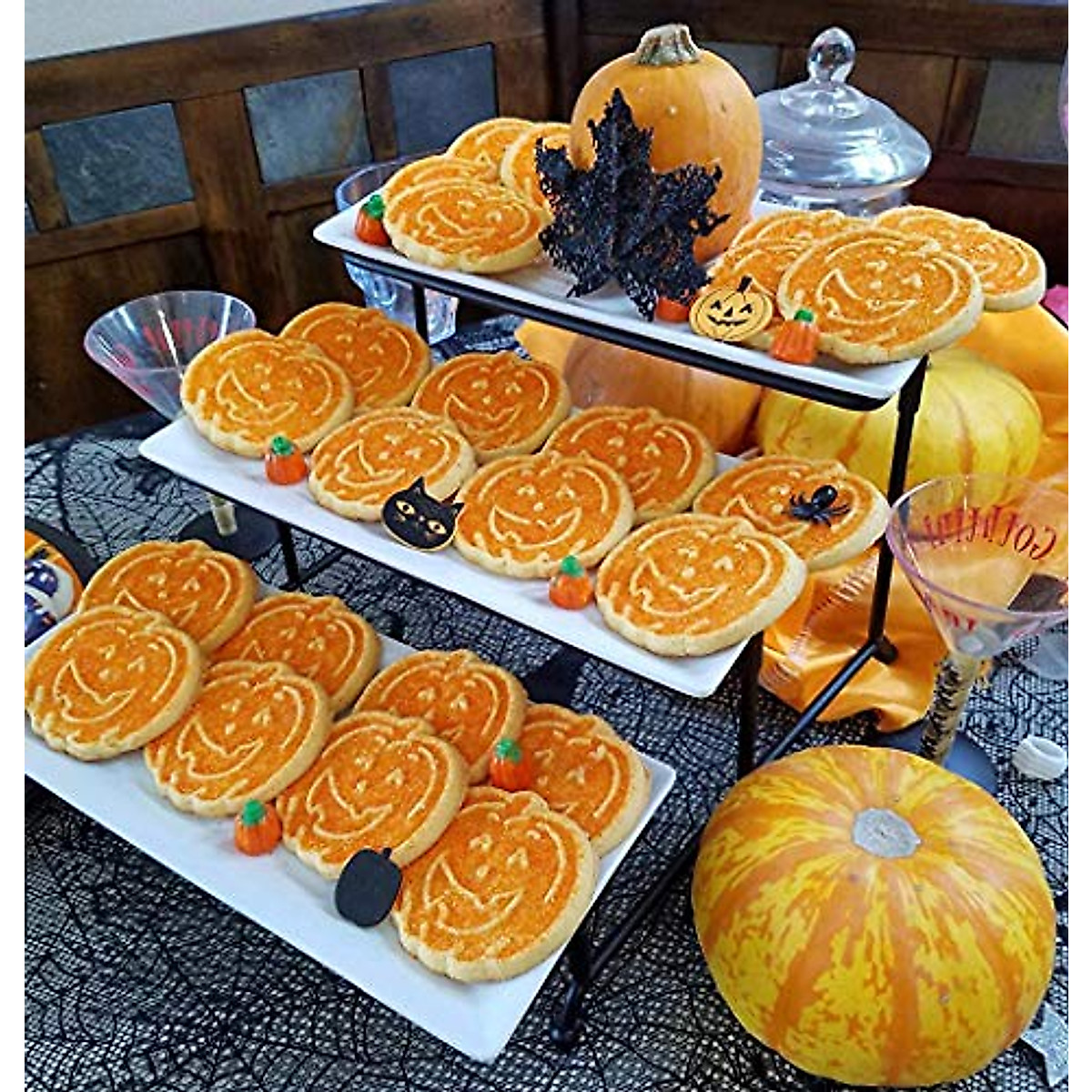 Lawei 3 Tier Serving Stand Porcelain Serving Platters, 12 Inch Rectangle White Plates with Collapsible Sturdier Rack, Three Tiered Cupcake Tray Serving Display Plate Rack for Weddings Parties Birthday