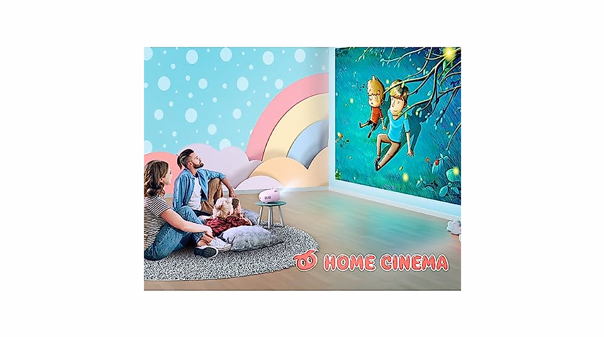 Mini Projector for Kids - Portable 1080P Movie Projector with 300" Screen