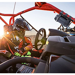 Xislet 2-Strap Style Portable UTV Speaker Mount Compatible with Polaris RZR Ranger Can Am Maverick X3 Kawasaki Mule Attaches 1.5-2.0" Roll Bar Wakeboard Tower Boat Wireless Speaker Bar Mount