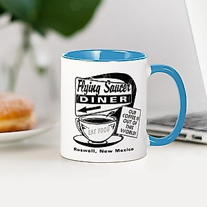 CafePress Flying Saucer Diner Mug Ceramic Coffee Mug, Tea Cup 11 oz