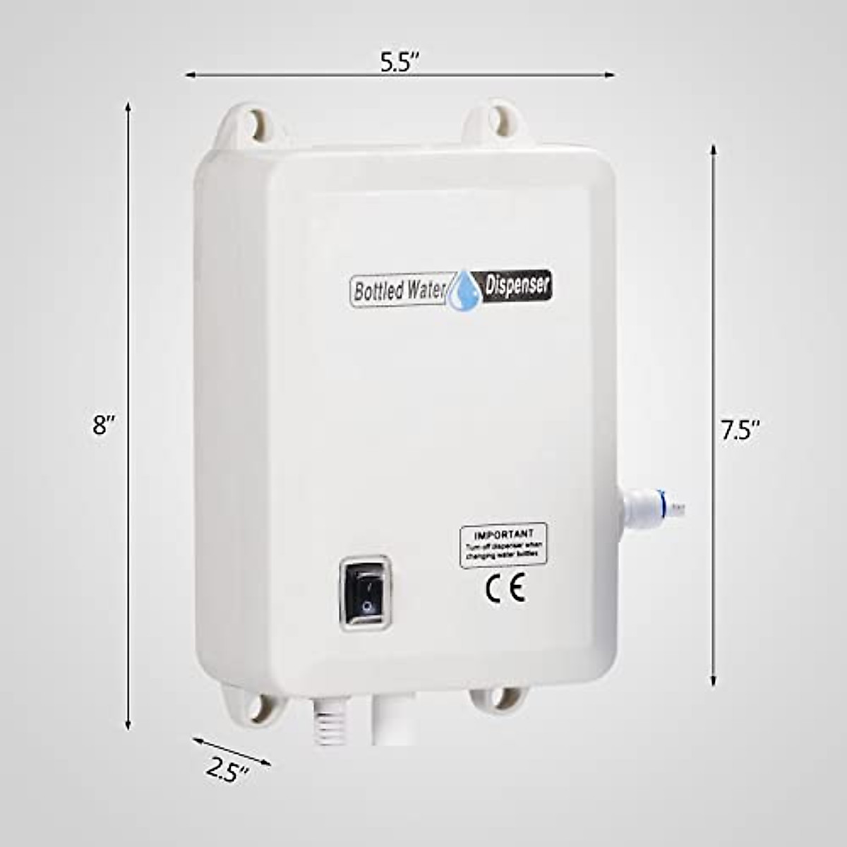 LIYUAN Bottled Water Dispenser Pump System 5 Gallon Water Jug Pump 5 Gal Electric Water Dispenser Ice Maker Water Dispenser Drinking Water Pump Coffee Water Dispensing System with Single Inlet Pipe