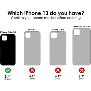 OtterBox Defender Series Screenless Edition Case for iPhone 13 Mini (Only) - Holster Clip Included - Microbial Defense Protection - Non-Retail Packaging - Black