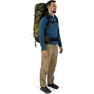 Osprey Atmos AG LT 50L Men's Backpacking Backpack, Black, L/XL