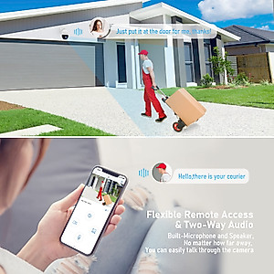 4K 8MP Outdoor POE PTZ Camera, Auto-Tracking Security IP Camera with 20X Optical Zoom, IR Night Vision Person/Vehicle/Pet Detection, Built-in 2-Way Audio Support Up to 128GB SD Card (Not Included)