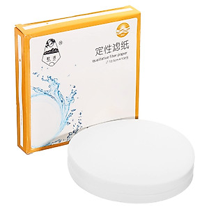 PATIKIL 100Pcs 12.5cm Qualitative Filter Paper Circles, Fast Speed Round Laboratory Filter Paper Chemical Industrial Oil Testing Funnel Filter Paper