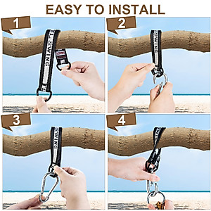 JUSTWOOD Tree Swing, Beech Swing Seat for Kids Adults with 400lbs Load, Wooden Swing Accessories with Adjustable Nylon Rope,Indoor Room Swing,Outdoor Wood Swing Set 16.9"x6.9"x1.7".