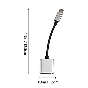 UKCOCO USB-C to 3.5mm Headphone Jack Adapter - Type-C to 3.5mm Audio Adapter, for Stereo, Earphones, Headset, Headphones - Silver