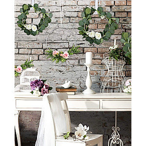 Sntieecr 9 PCS 3 Sizes Metal Floral Hoop Wreath Macrame Silver Hoop Rings for DIY Floral Macrame Hoop, Wedding Decorations, Dream Catcher and Wall Hanging Crafts (6 / 8 / 10 inch)