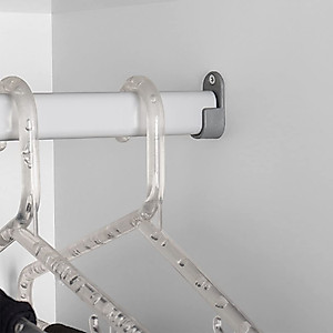 Madesa Wardrobe Armoire Closet Hanging Storage Cabinet 2 Doors with Shelf 31" L Organization Unit for Bedroom and Office - White