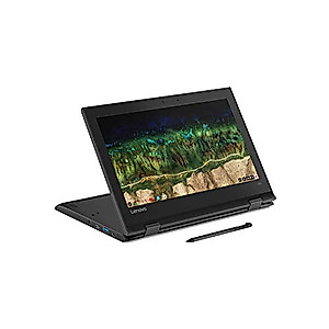 Lenovo 500e Chromebook 2-in-1 laptop, 11.6in HD TOUCH, Intel Celeron N3450, 4 GB RAM, 32GB eMMC Drive, Webcam, Chrome OS (Renewed)