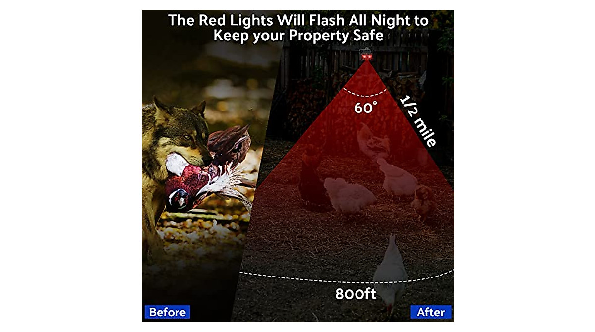 Solar Predator Control Lights 12 Pack - Humane Animal Deterrent for ...