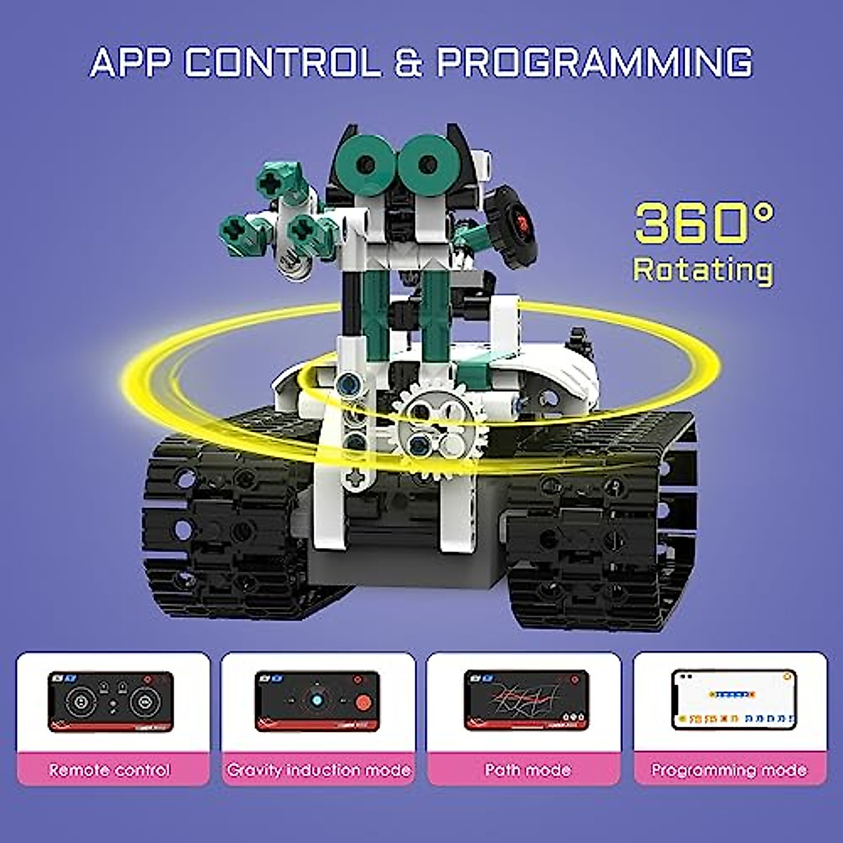 BEHOWL STEM Robot Toys for 8-14 Year Old Boys Girls,13-in-1 Science Programmable Building Block Set with Remote & APP Control,Educational Gifts for 9 10 11 12-16 Year Old Kids, (550 PCS)