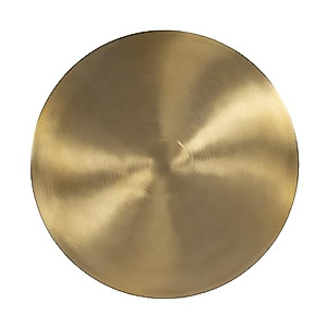 HomeRoots 19" Gold Aluminum Round Pedestal End Table