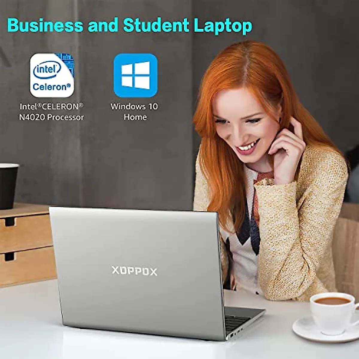 XOPPOX 13.5’’ Laptop Computer, Newest UHD 3000 x 2000 Clear Screen PC Laptops, Windows 10 Home with Intel Celeron N4020 Dual Core 8GB RAM 128GB SSD for Students School Office, Gray