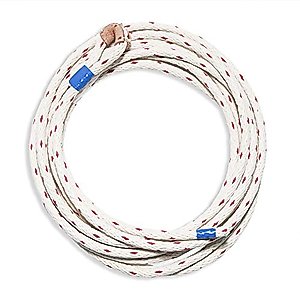 Western Stage Props Cotton Trick Rope Lasso | Lariat Looper Rope for Kids and Adults | Leather Burner Cowboy and Cowgirl Rope for Wedding Ring & Butterflies, 20 Foot