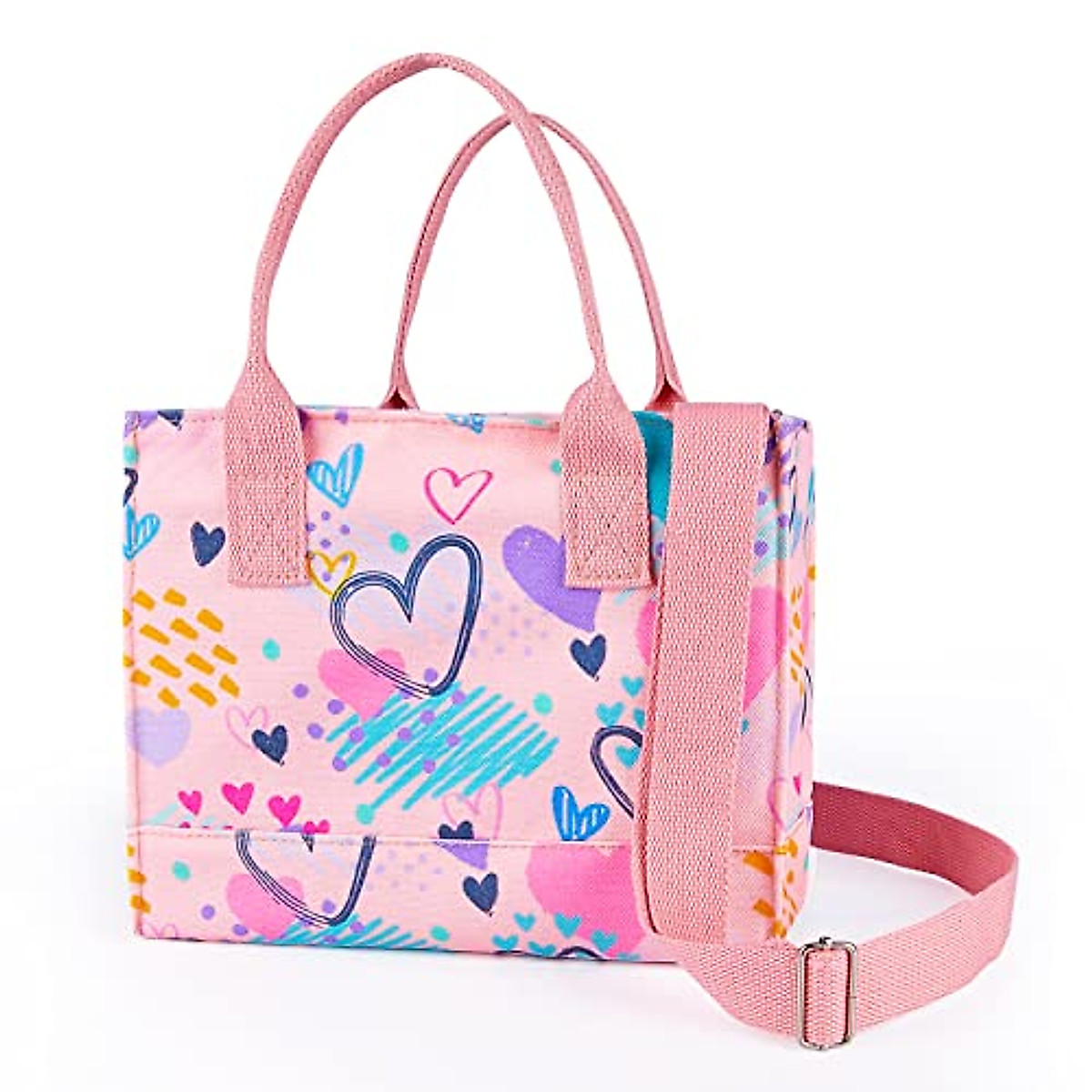 FIOBEE Canvas Tote Bag for Woman Shoulder Bag Tote Handbags Crossbody Bags with Zipper Multiple Pockets Girls