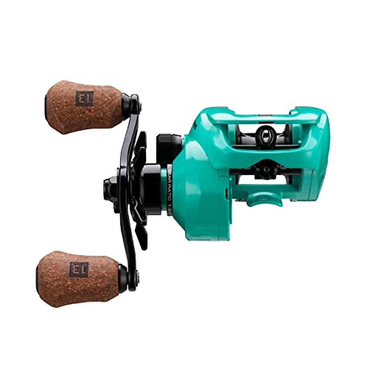 13 FISHING - Modus TX2 Baitcast Reel - 7.3:1 Gear Ratio - Right Hand Retrieve (Salt+Fresh) - MODTX2-7.3-RH, Seafoam Green