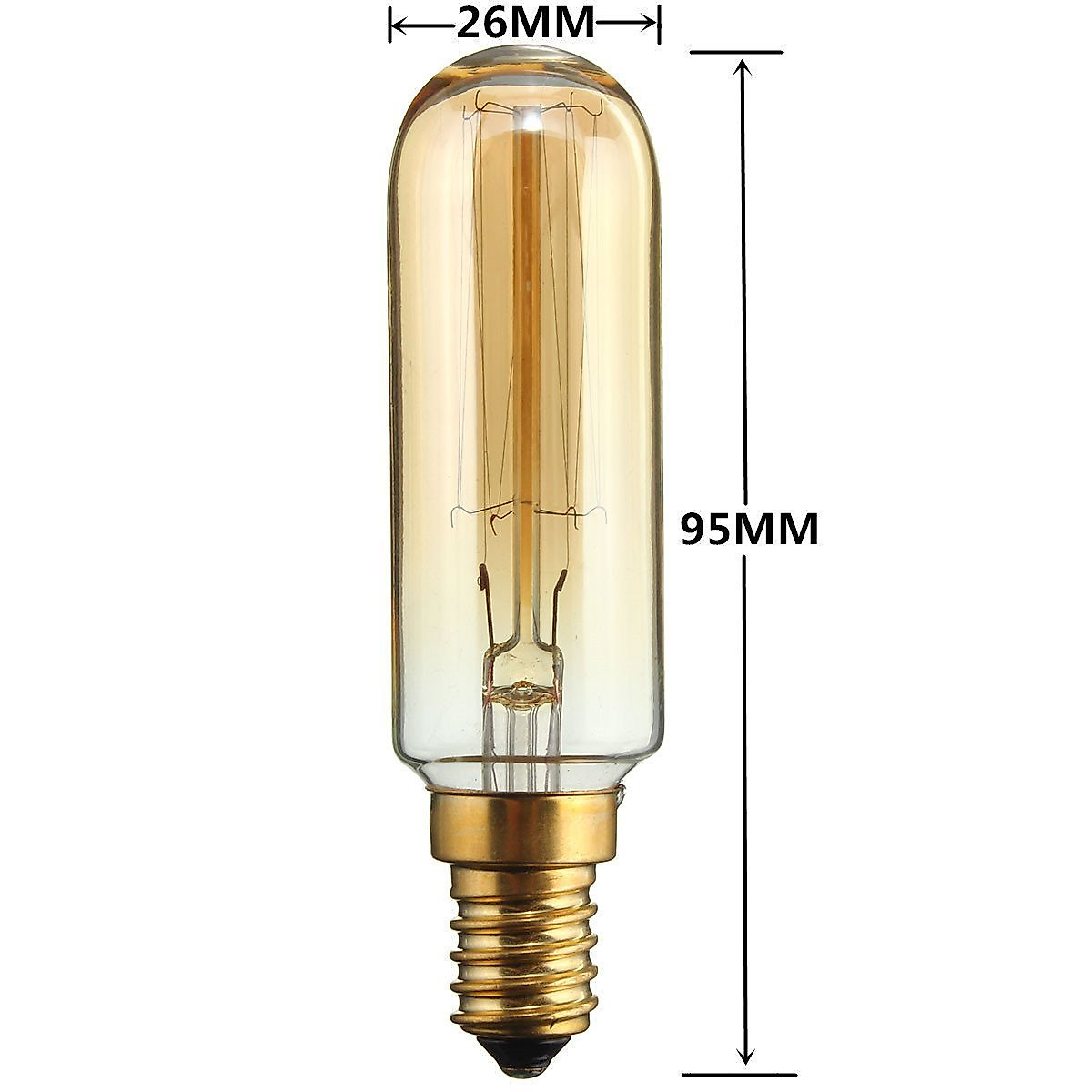 T25/T28 Candelabra Vintage Bulbs,Incandescent Filament Light Bulb,E12 Candelabra Base(40W),Light Bulbs 110-130V (40)
