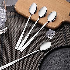 Cand Stainless Steel Ice Tea Spoons, Long Handle Ice Cream Spoon(Set of 16)
