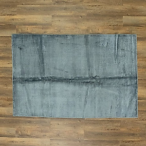 Westside Market India Stripes Gray Rug Handmade Area Rug 100% Wool, 6'0'' x 8'10''