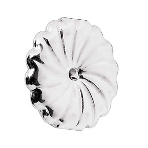 Sterling Silver and 14K Gold Filled Large Swirl Earring Backs Ear Nuts | 9.2 x 9.4 mm | Made in USA (Sterling Silver, 8 Pieces)