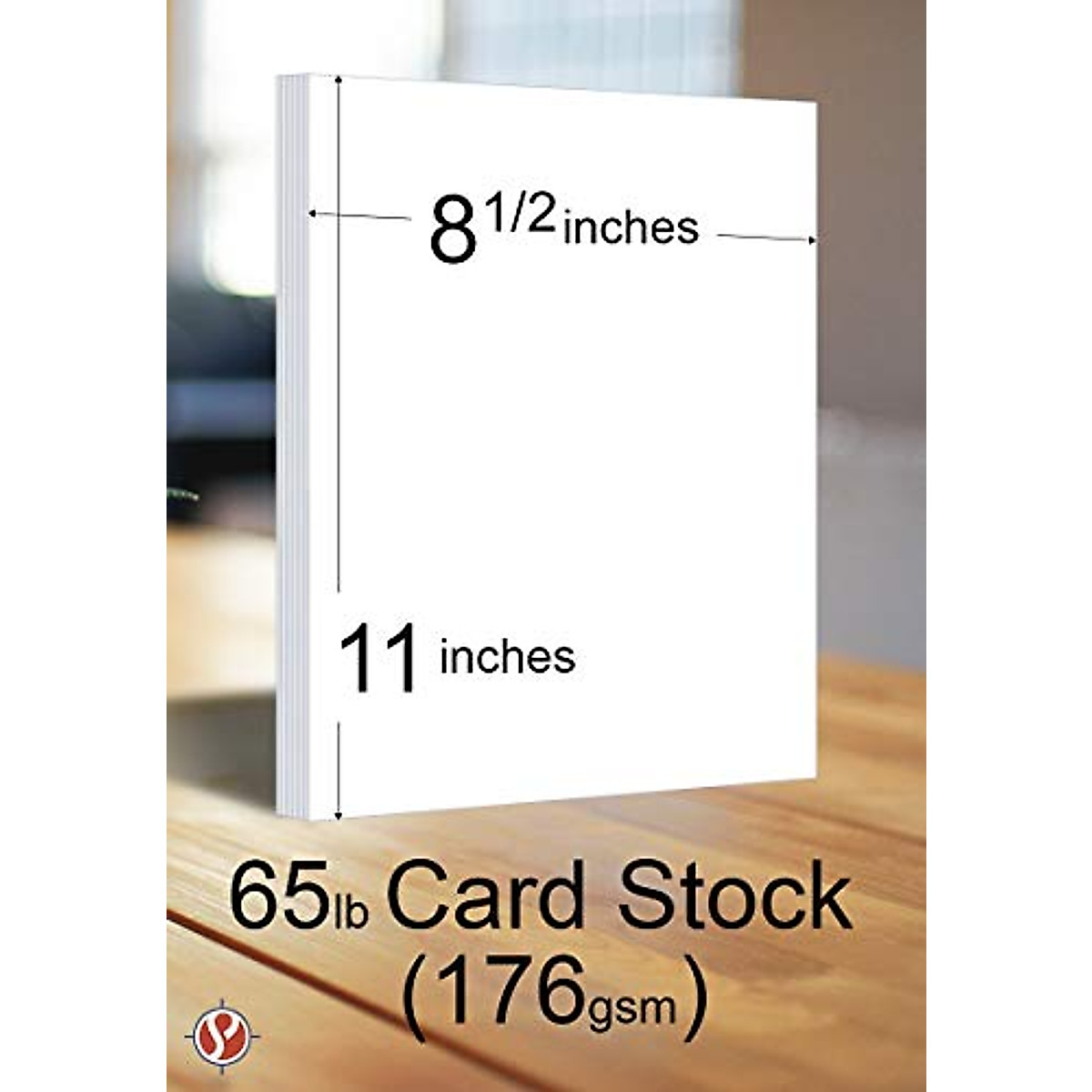 White Cardstock - Thick Paper for School, Arts and Crafts, Invitations, Stationary Printing | 65 lb Card Stock | 8.5 x 11 inch | Medium Weight Cover Stock (176 gsm) 96 Brightness | 50 Sheets Per Pack